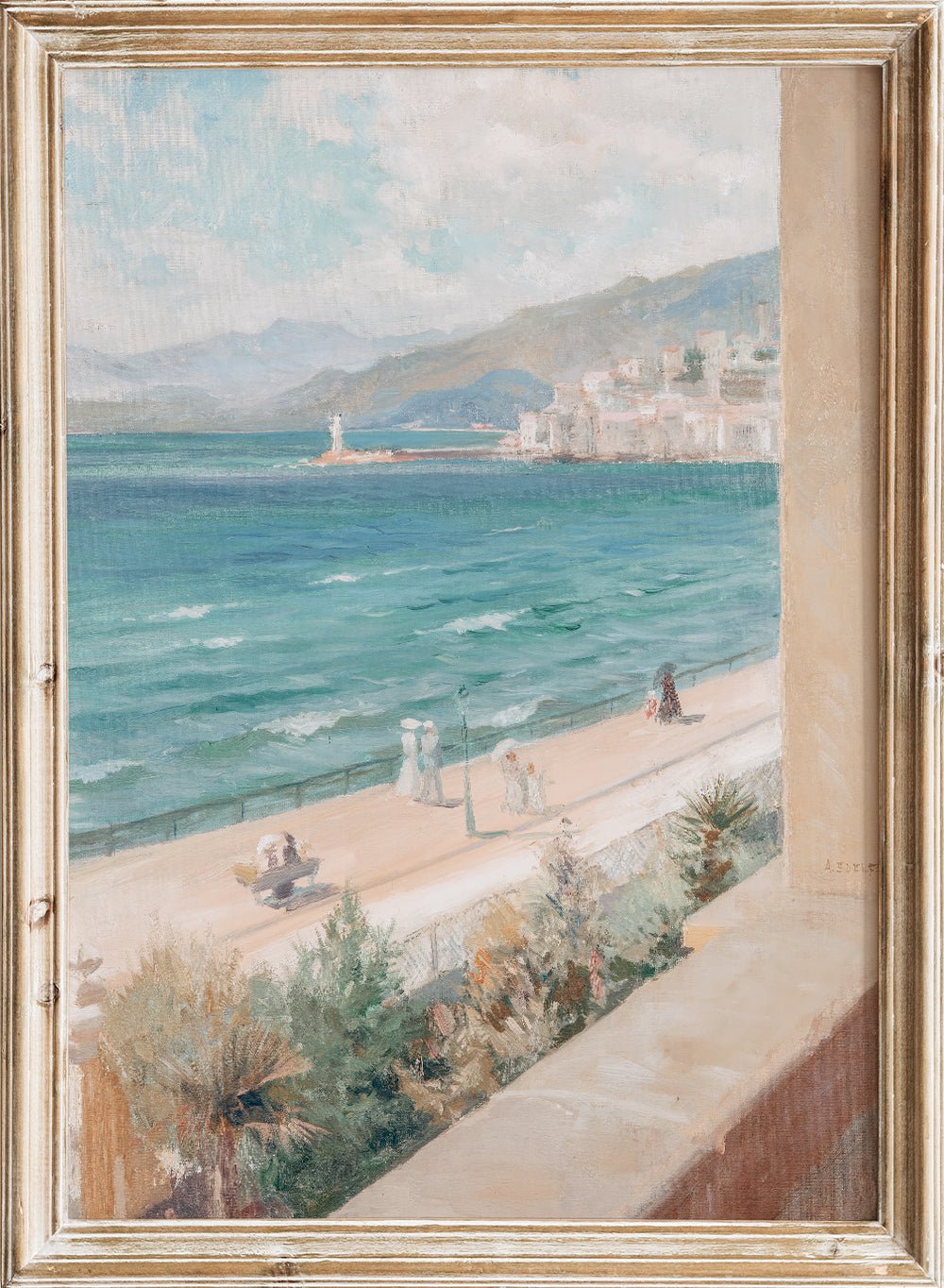 Albert Edelfelt - From my Window in Cannes Fine Art Print | Vintage ...