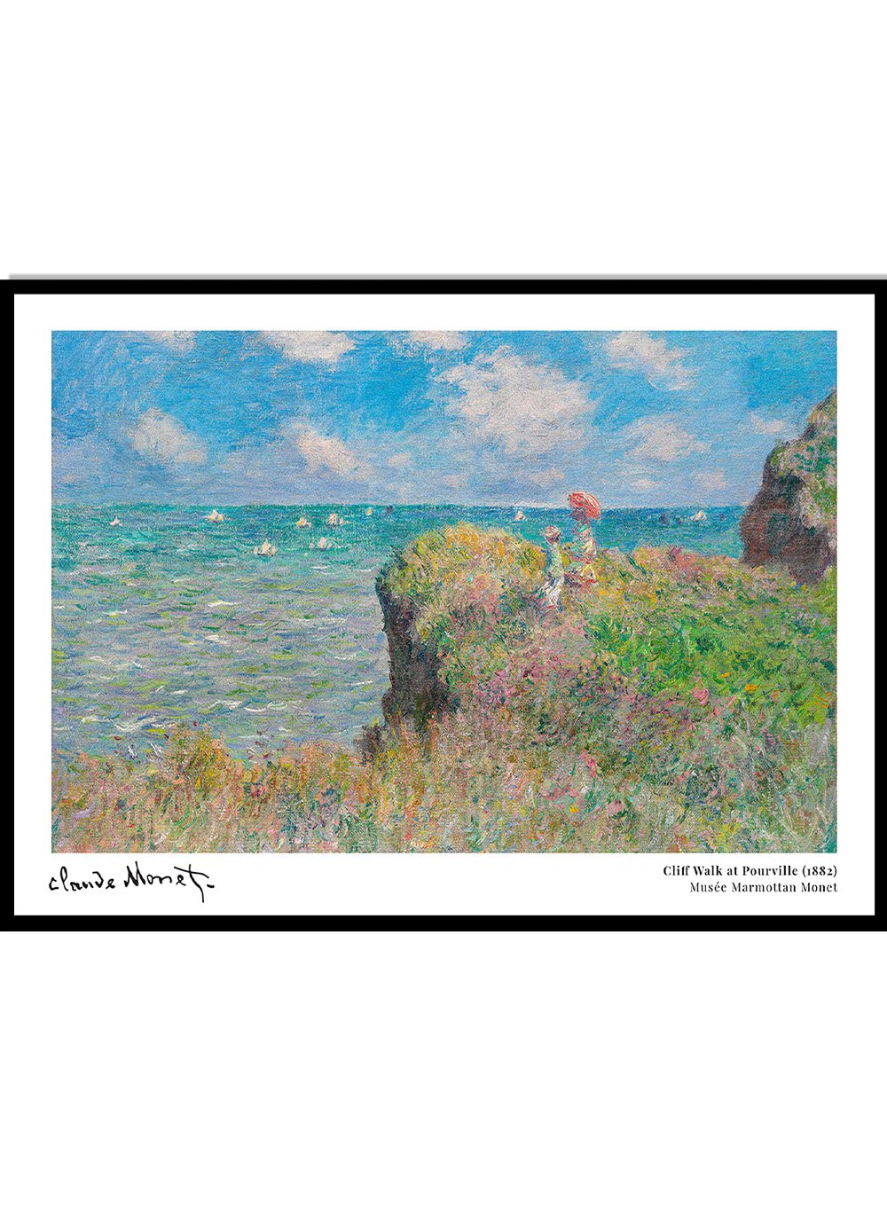 Claude Monet The Cliff Walk at Pourville 1882 Vintage Poster Art Print ...