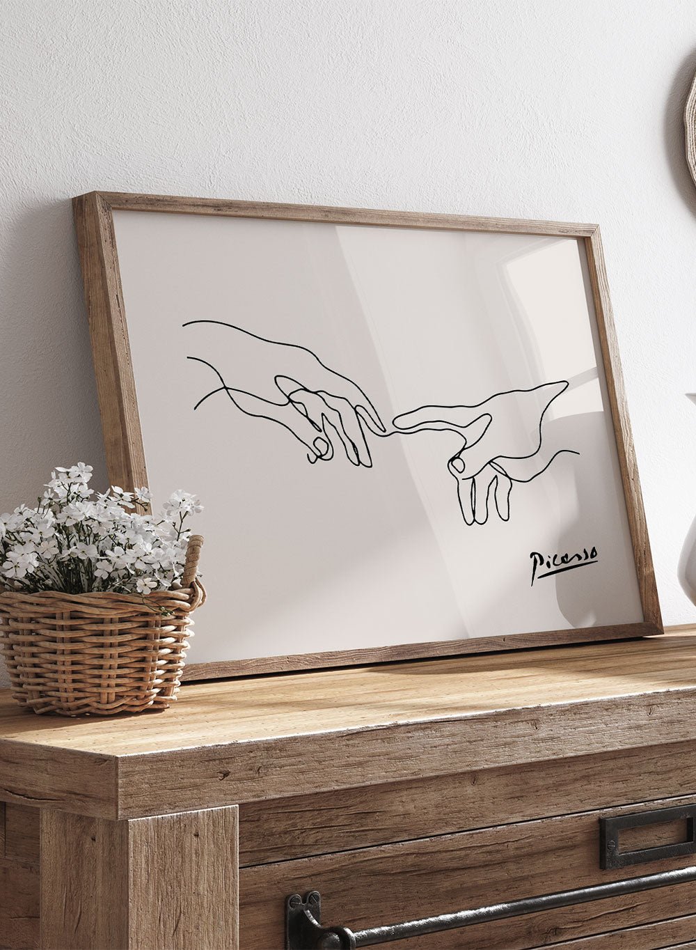 Pablo Picasso Holding Hands Sketch Line Drawing Wall Art Print ...