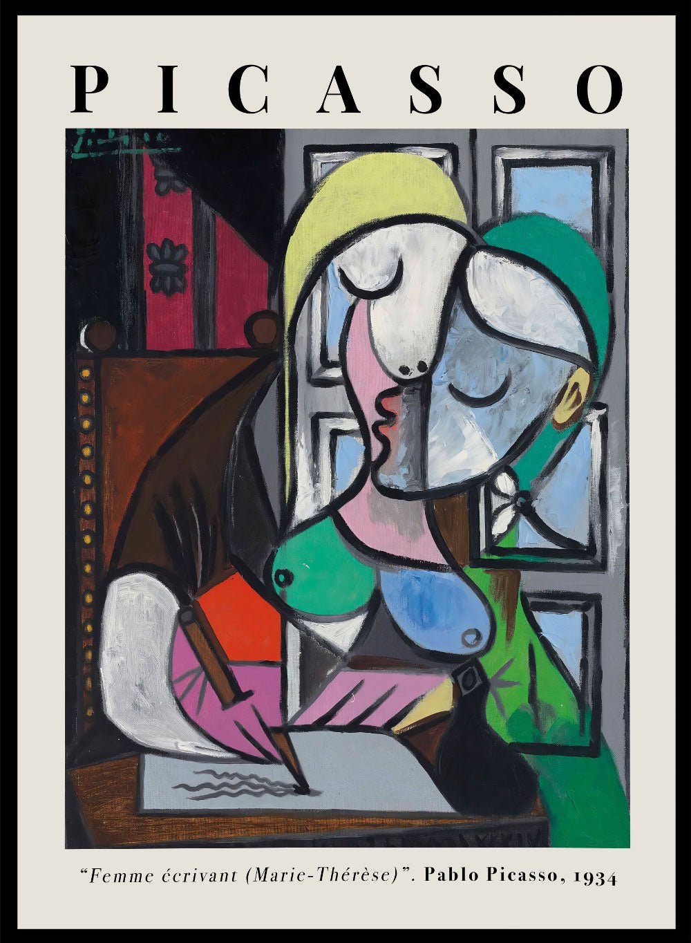Pablo Picasso Woman Writing (Marie-Thérèse Walter) Art Print – Sugar ...