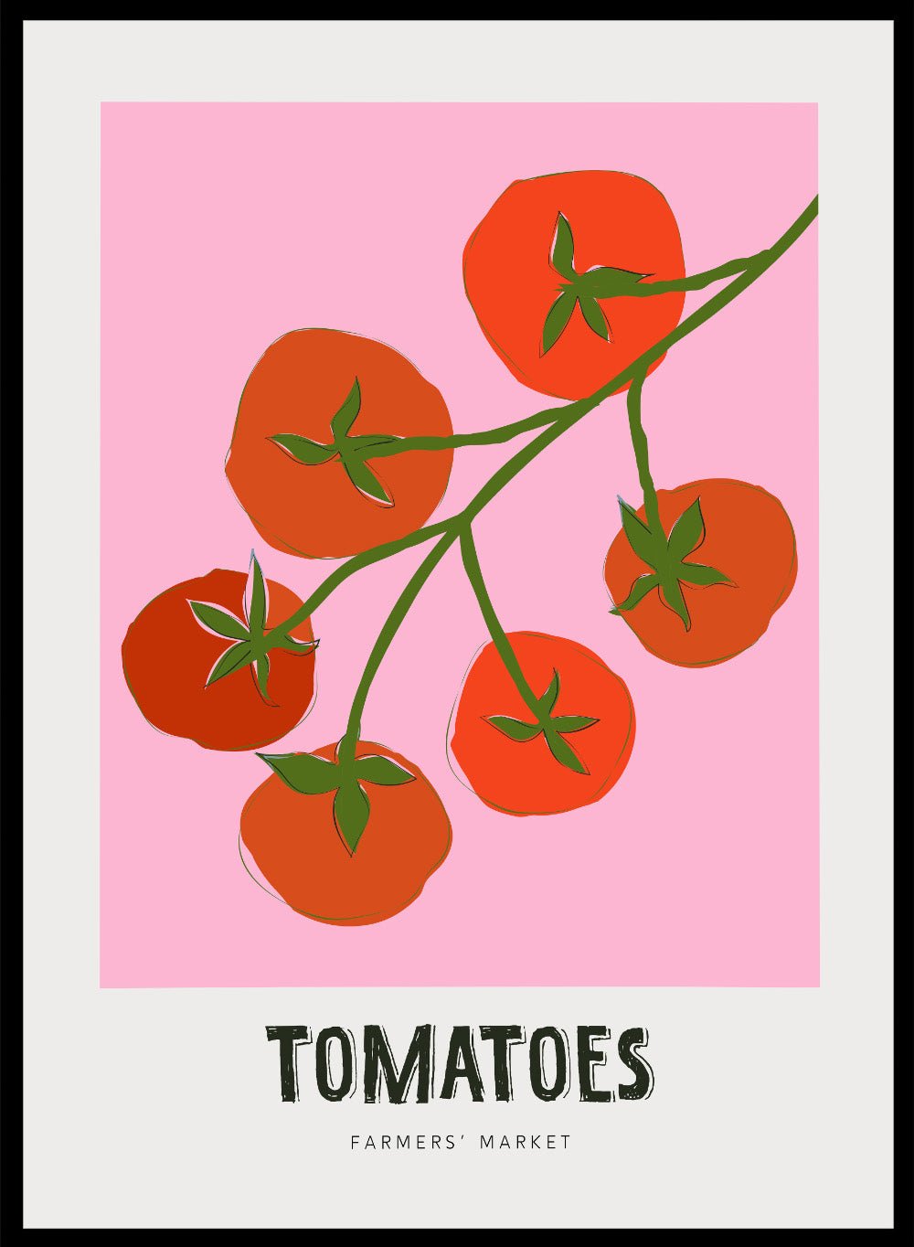 ‘Tomatoes on the Vine’ Aesthetic Art Print | Abstract Fruit ...