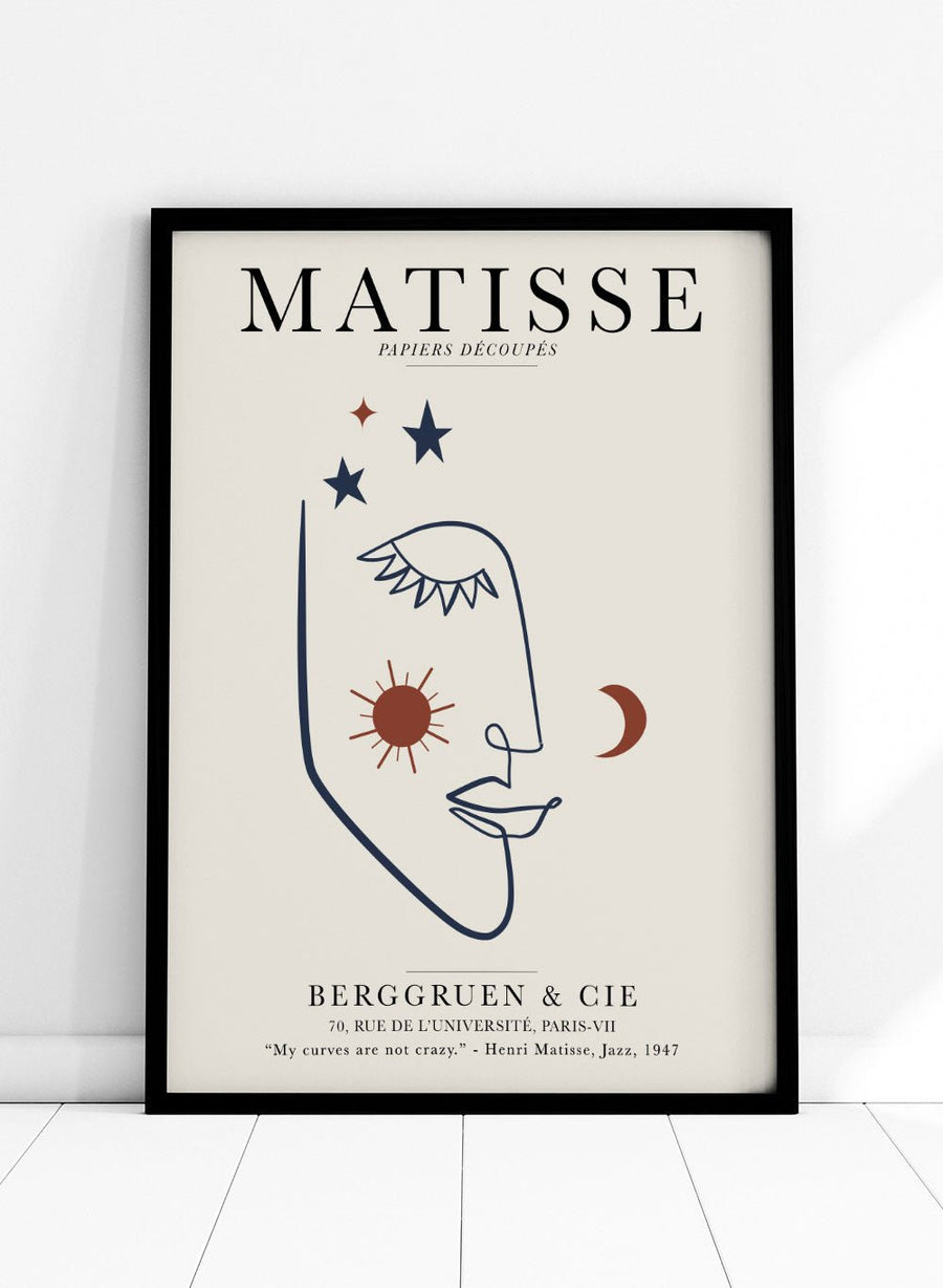 Henri Matisse Woman Sketch Wall Art Print | Vintage Exhibition Poster ...