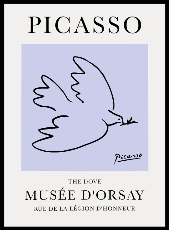 Pablo Picasso Dove of Peace Wall Art Print | Vintage Exhibition Poster ...